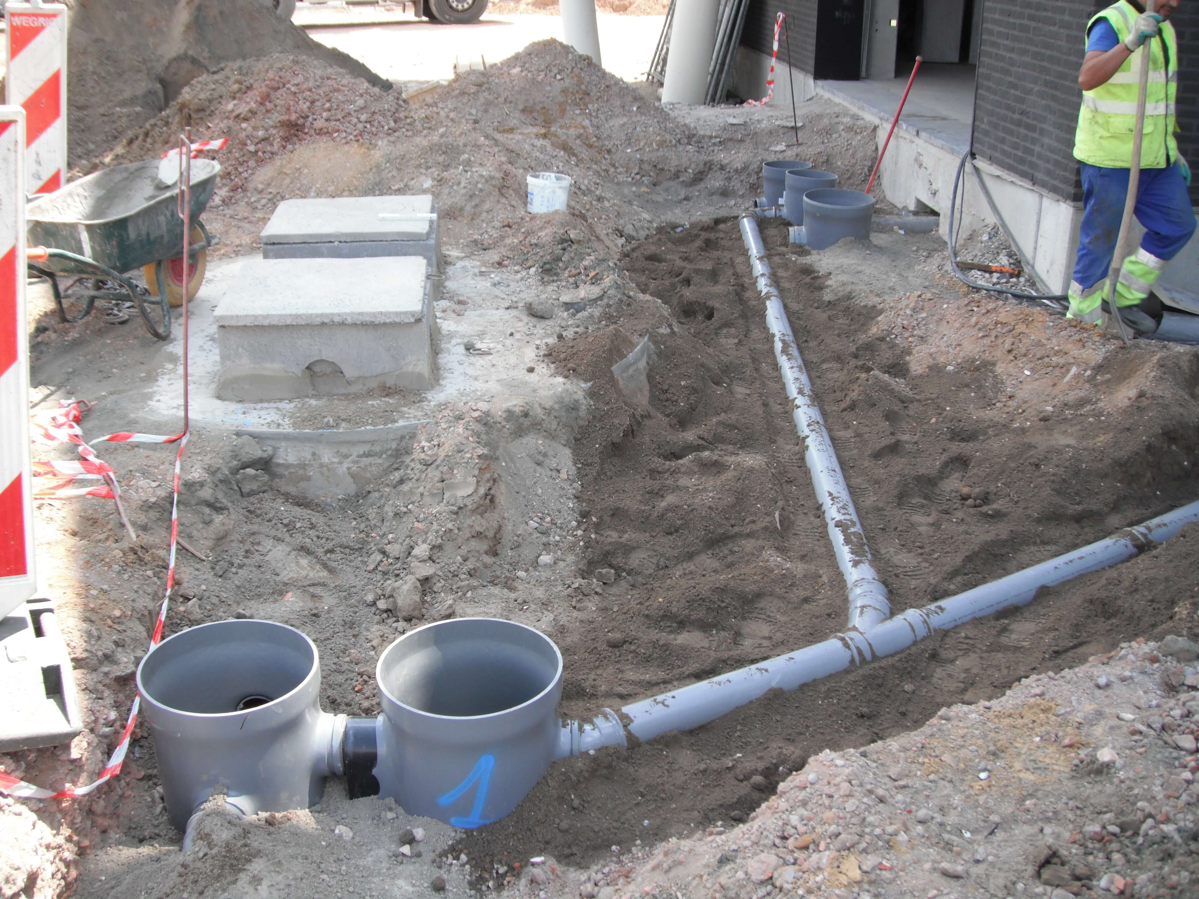 Afvoer riolering: dubbele sifonput en gekoppelde septische put - Wegrio ...